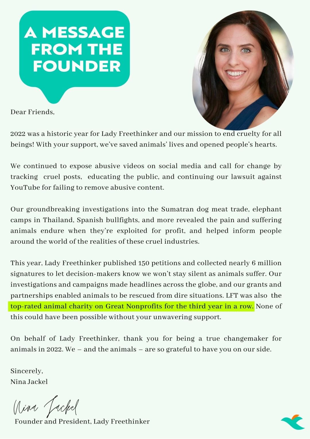 Lady Freethinker's 2022 Impact Report